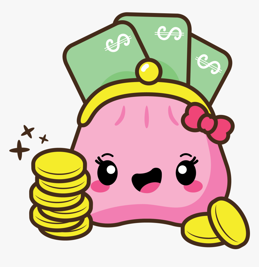 Transparent Empty Piggy Bank Clipart - Kawaii Money Clipart, HD Png ...