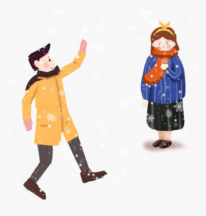 Hand Drawn Illustration Blizzard Boy Png And Psd - Cartoon, Transparent ...