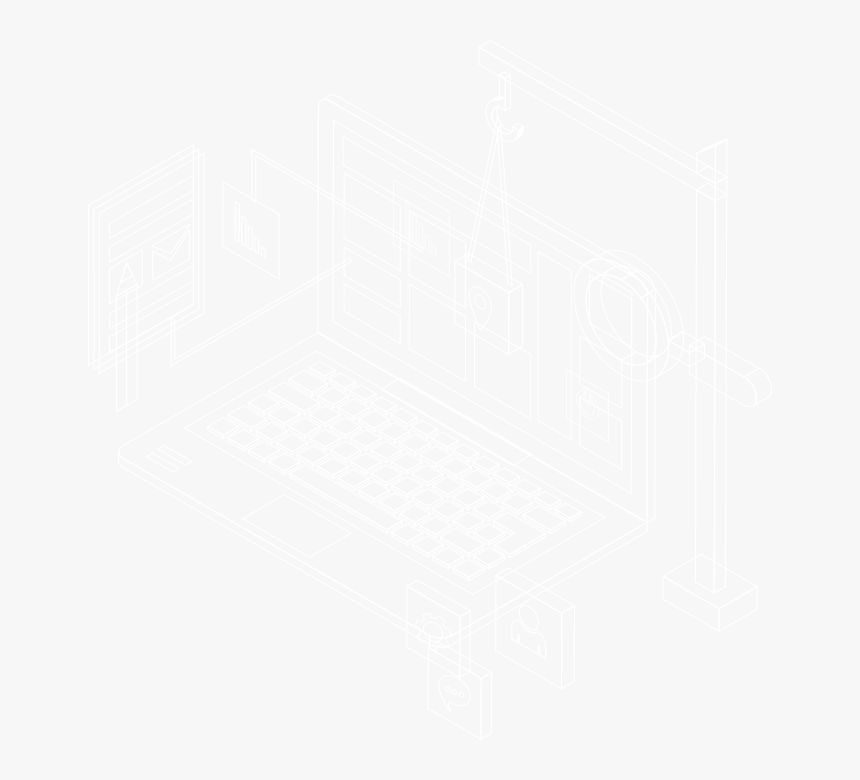 Computer Outline - - Jhu Logo White, HD Png Download , Transparent Png ...