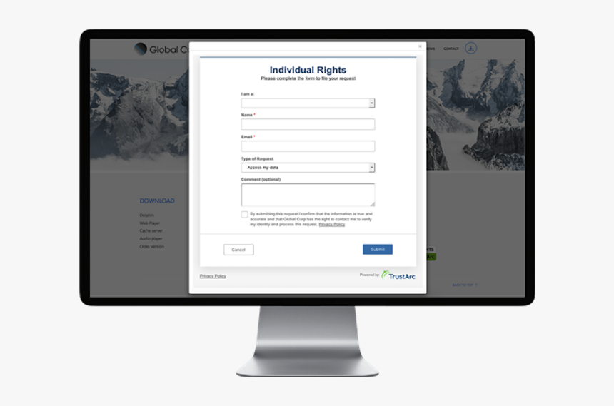 Trustarc Individual Requests Ui, HD Png Download , Transparent Png Image - PNGitem