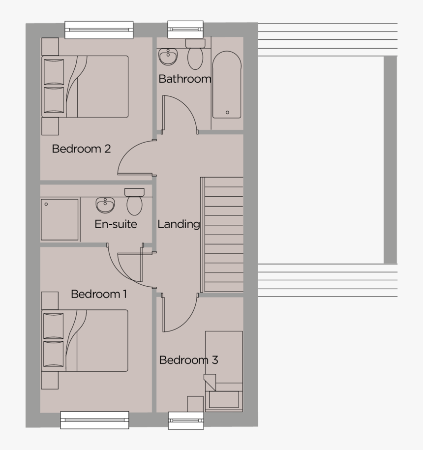 Meadow View Floorplans The Chestnut 2 - Floor Plan, HD Png Download ...