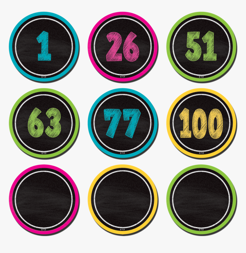 Chalkboard Brights Calendar Numbers, HD Png Download , Transparent Png ...