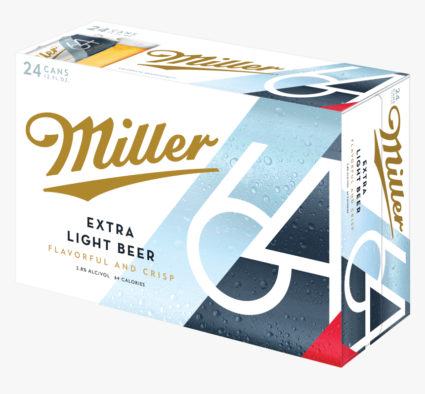 Miller64 Extra Light Beer - Miller 64 Extra Light Beer, HD Png Download ...