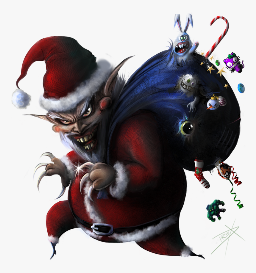 Evil Santa Drawing