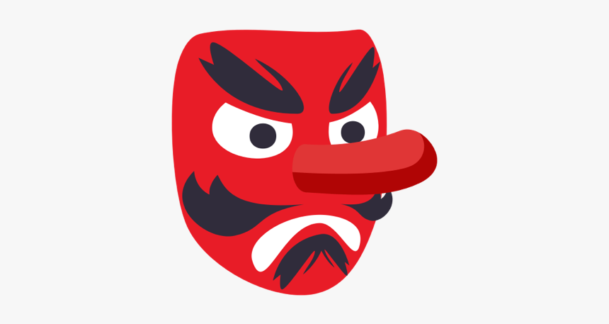 Japanese Clipart Character - Red Face Japanese Emoji, HD Png Download ...
