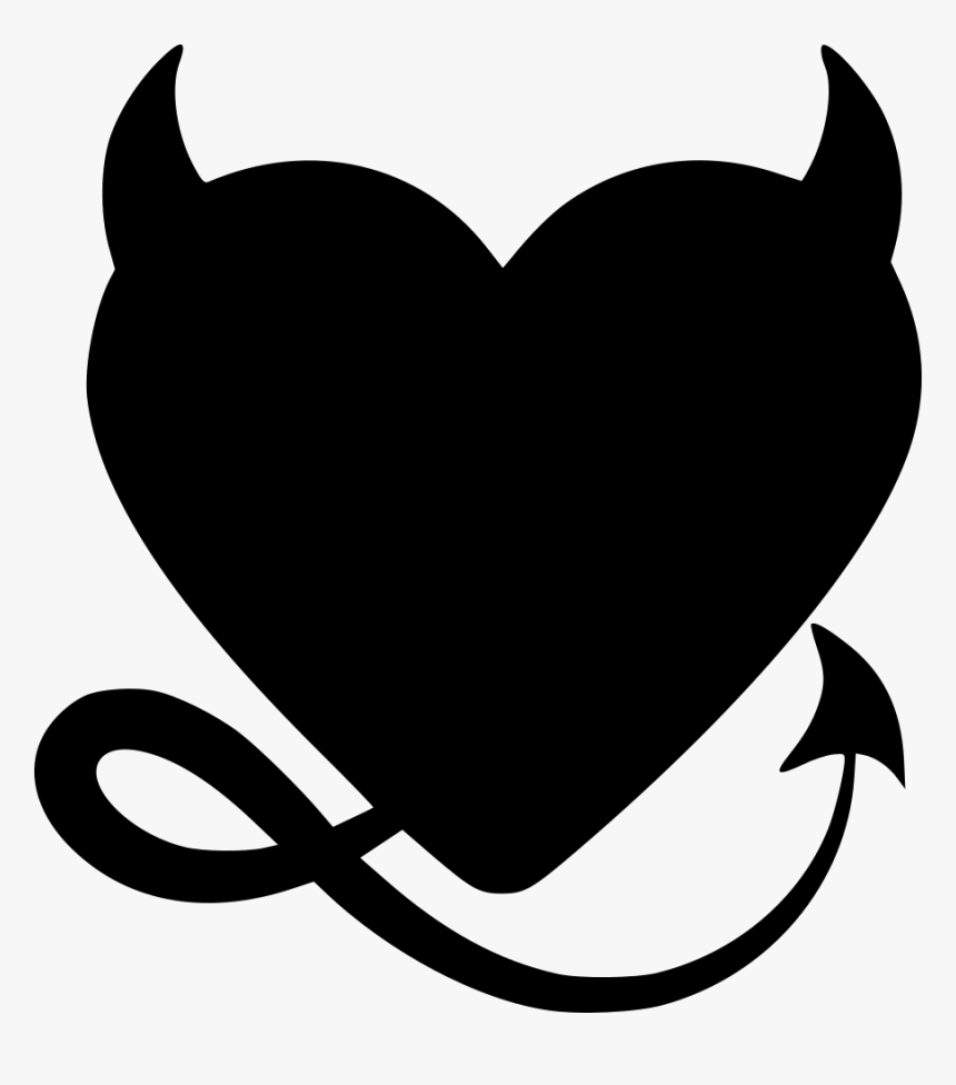Day Heart Devil - Transparent Heart With Devil Horns, HD Png Download ...
