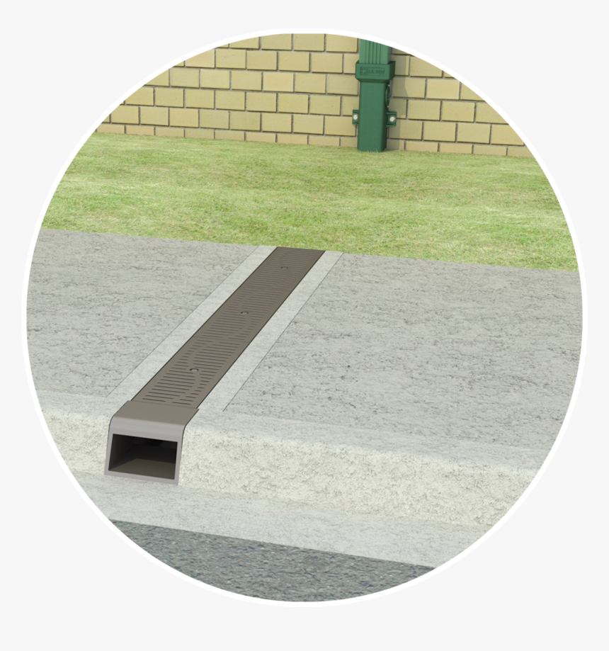 Concrete - Sidewalk Trench Drain, HD Png Download , Transparent Png ...