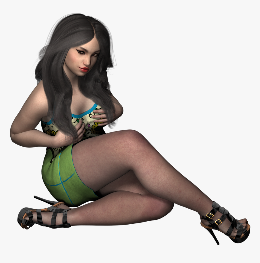 Plus, Size, Sexy, Girl, Woman, Pose, Model, 3d, Render - Plus Size Sexy Png, Transparent Png ...