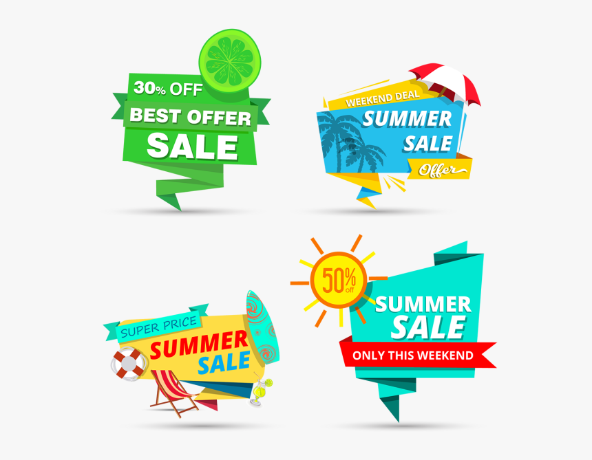 Summer Sale Tags Design - Price Tag Png Summer, Transparent Png ...