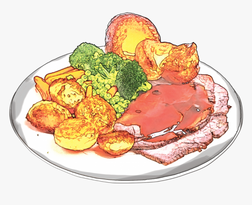Plate Of Food Drawing