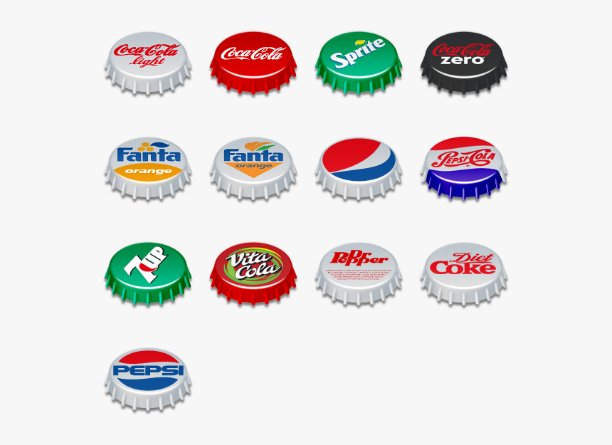 Soda Bottle Top Icons , Png Download - Bottle Top Pop Art Vector ...