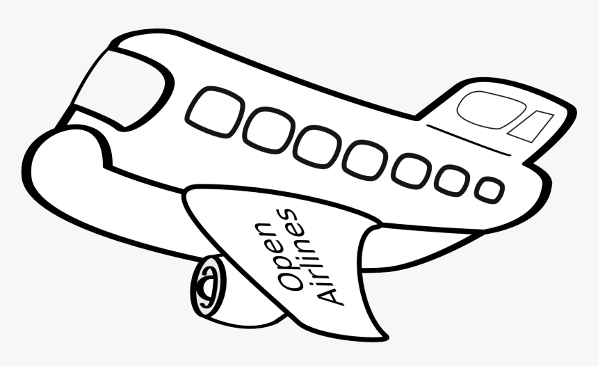 Black And White Clipart Aereo Free Stock Aereo Passeggeri - Airplane ...