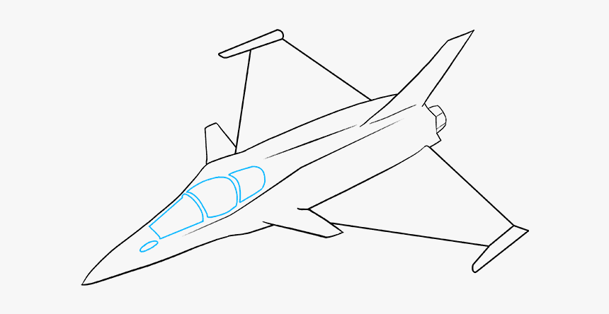 How To Draw Jet - Fighter Jet Drawing Easy, HD Png Download ...