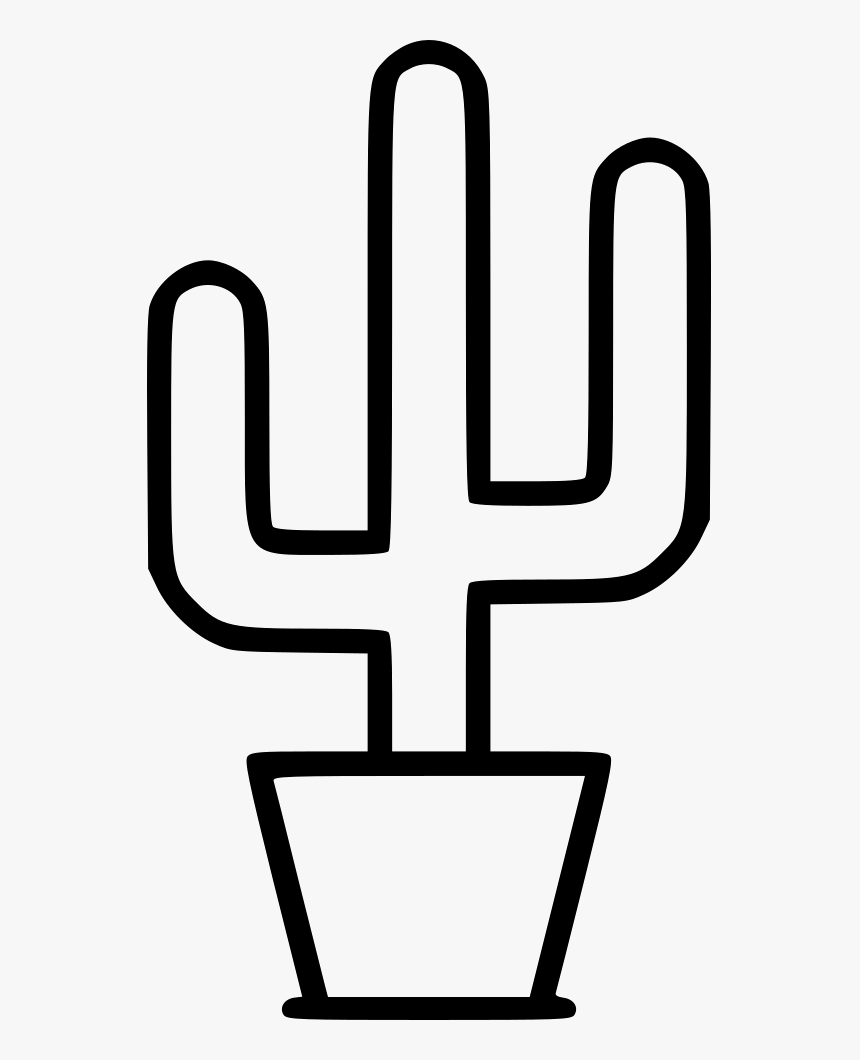 Free Black And White Cactus Clipart Png