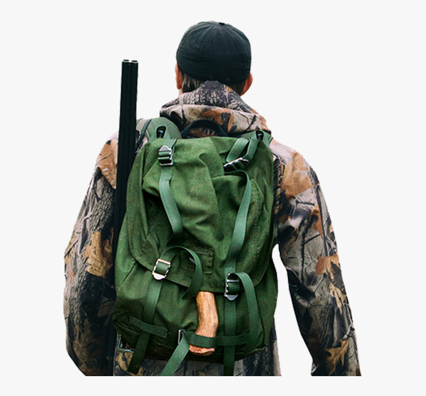 Backpack A Shotgun , Png Download - Hunter Back View, Transparent Png ...