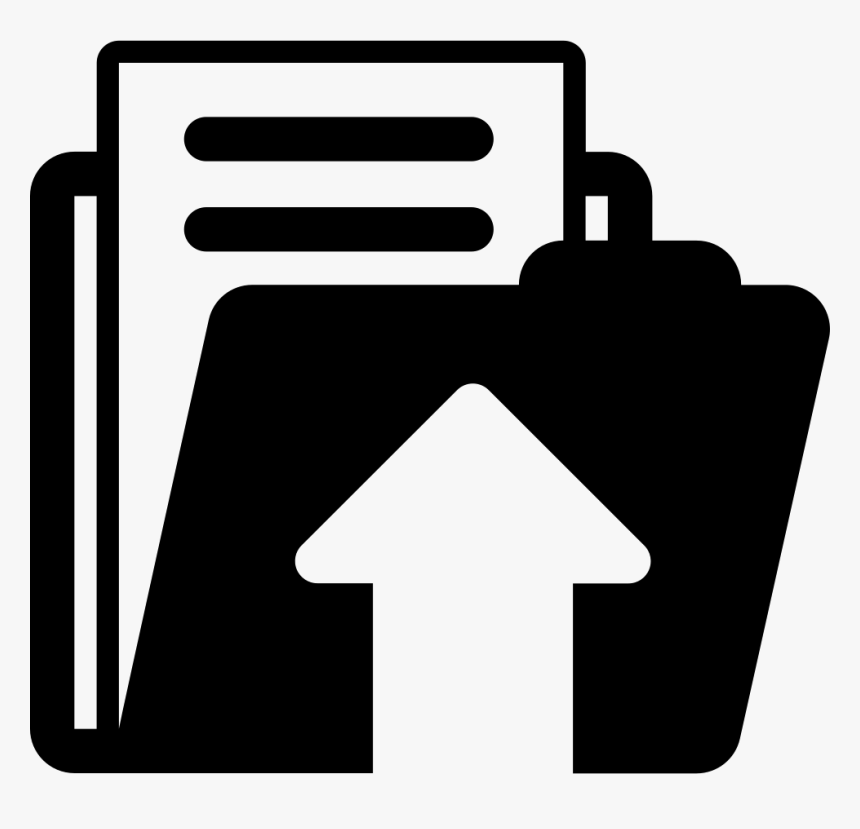 Folder With Up Arrow - Button Free Icon Png, Transparent Png ...