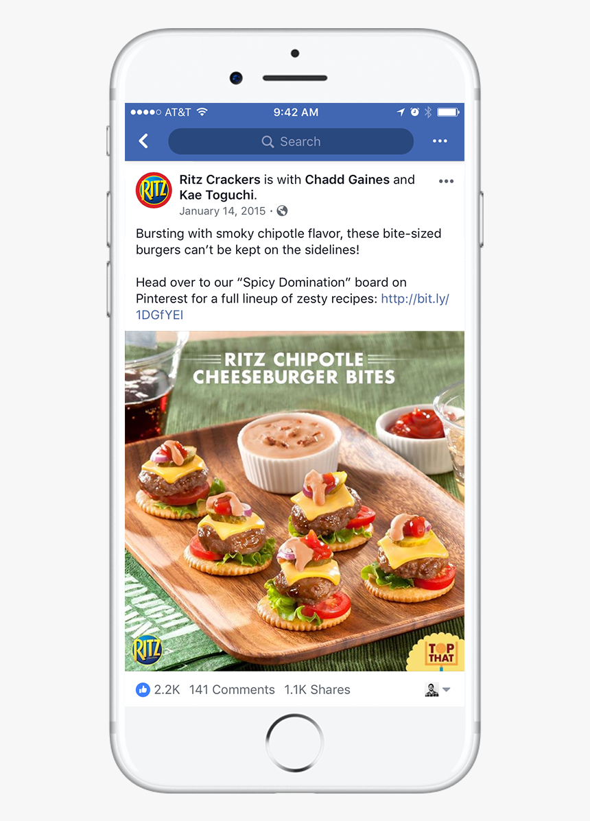 Ritz Game Day Social Mocks Cheeseburger, HD Png Download , Transparent ...