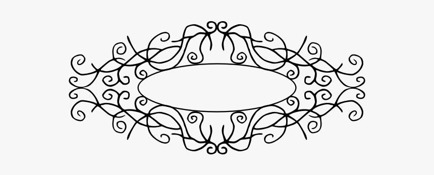 Vector Drawing Of Decorative Title Frame - Clipart Titles, HD Png ...
