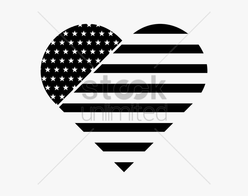 American Flag Heart Vector Clipart United States Of - American Flag ...