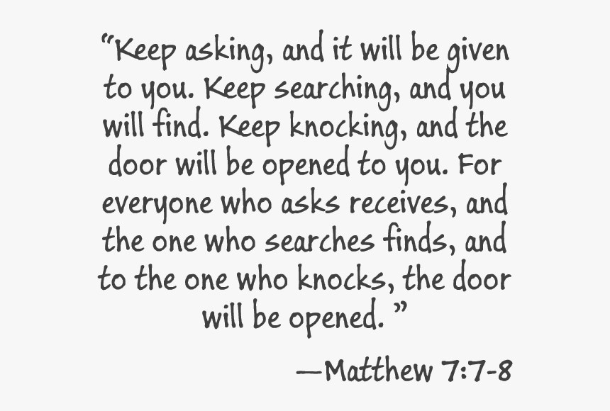 Matthew Bible Verses Matthew 7 Bible Scripture - Keep Asking And It ...
