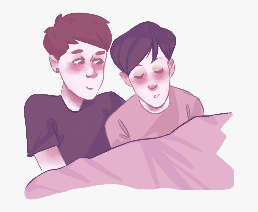 “ʕ•ᴥ•ʔ Transparent Cuddling Phan Bc They Looked Cozy - Cartoon, HD Png ...