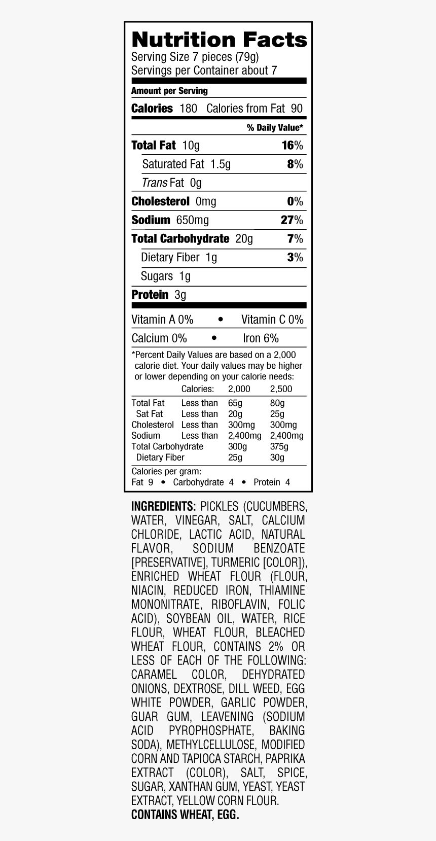 French Toast Sticks Nutrition Label, HD Png Download , Transparent Png ...