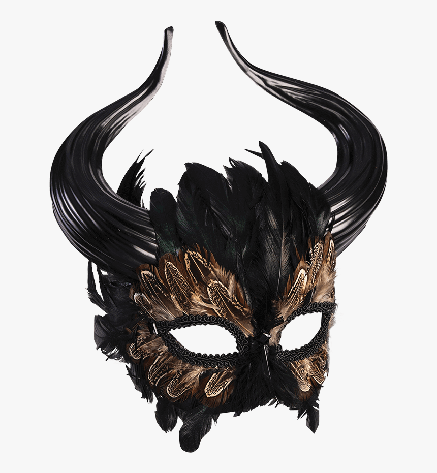 Monster Of The Labyrinth Mask - Masquerade Mask With Horns, HD Png ...