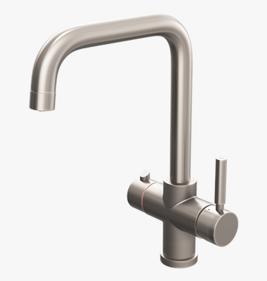 Brushed Nickel Contemporary Square Bend Instant Boiling - Tap, HD Png ...