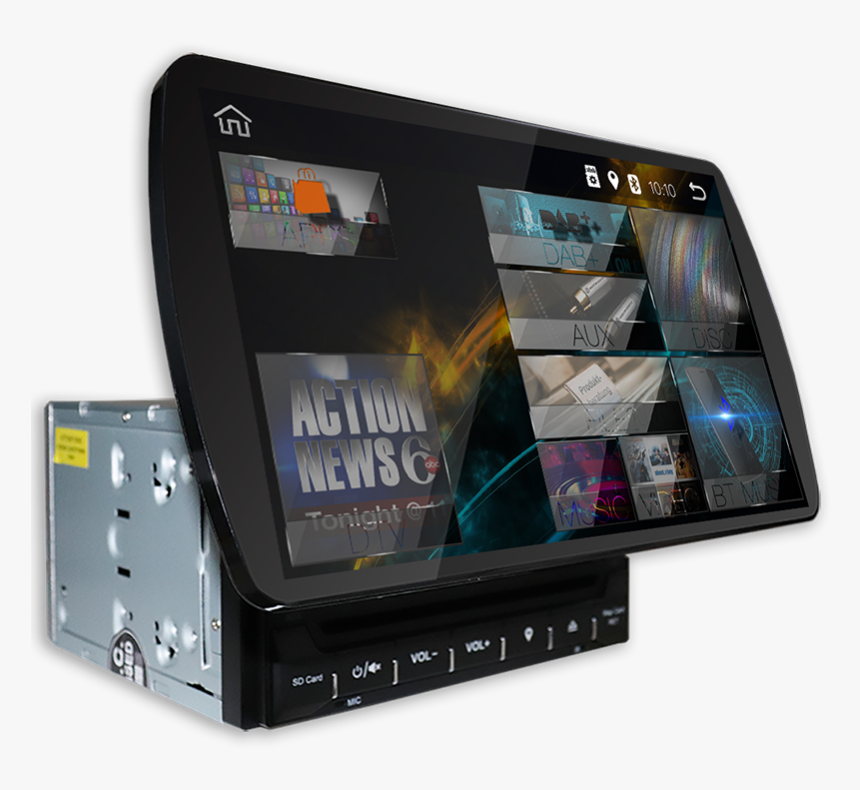 2 Din Android 10 Inch, HD Png Download , Transparent Png Image - PNGitem