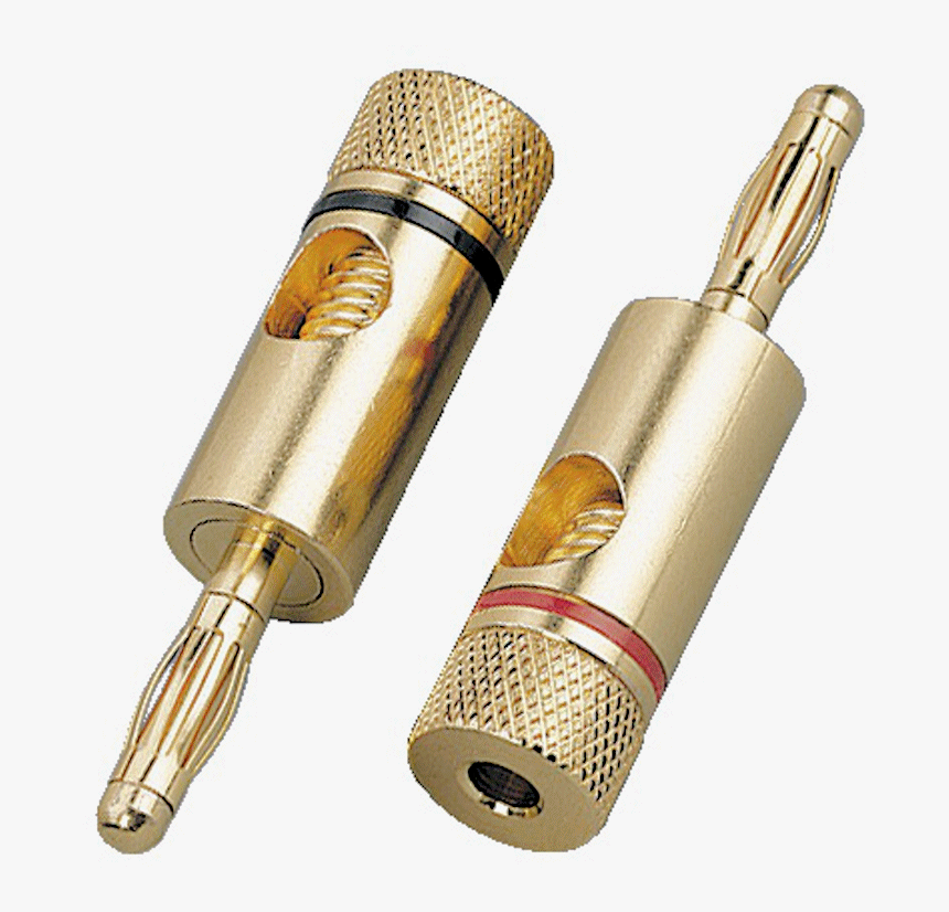 Banana Plug Gold Plated, HD Png Download , Transparent Png Image - PNGitem