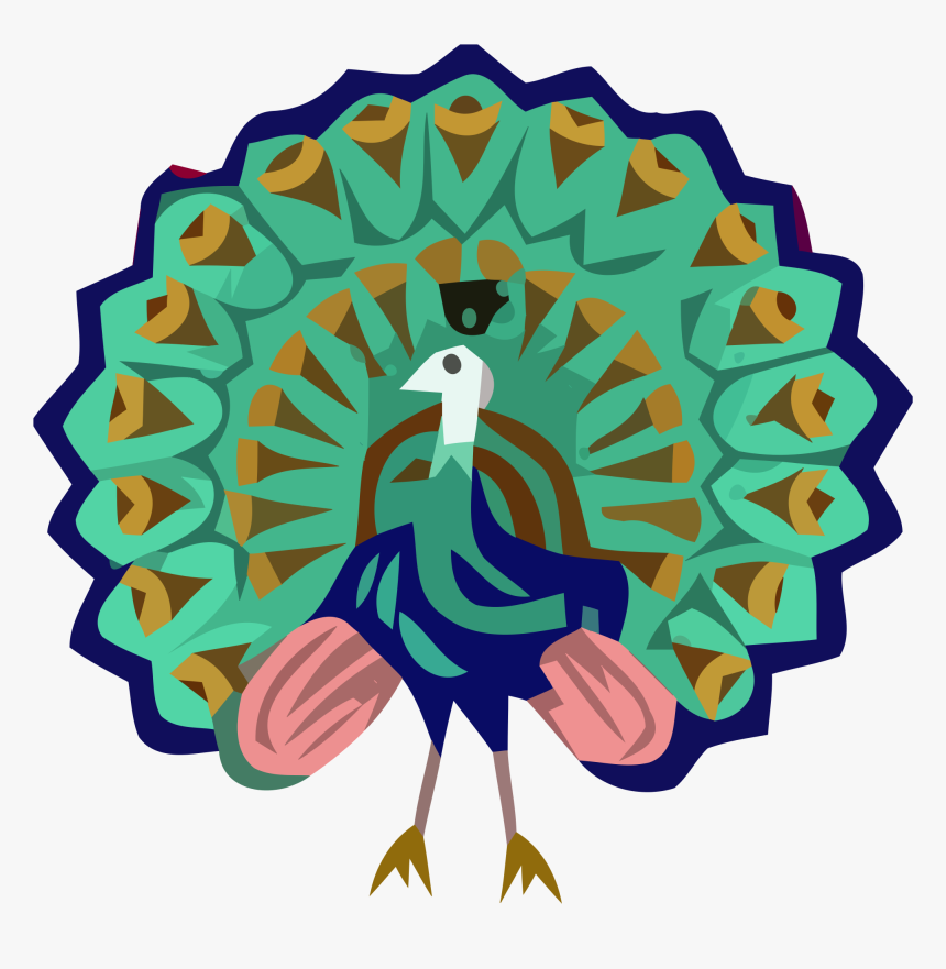 Peacock Svg, Download Peacock Svg - Myanmar National Animal Green ...
