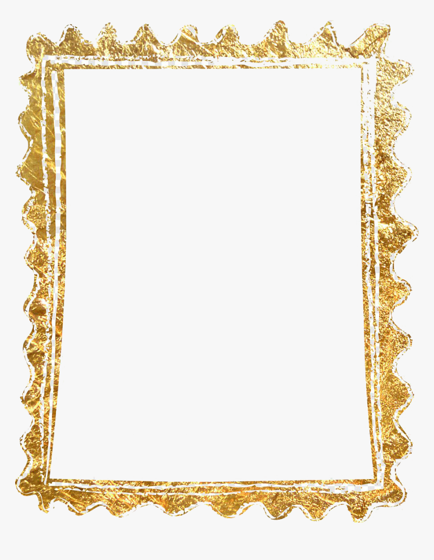 Rectangle Golden Frame Border Png Transparent Picture - Gold Glitter ...