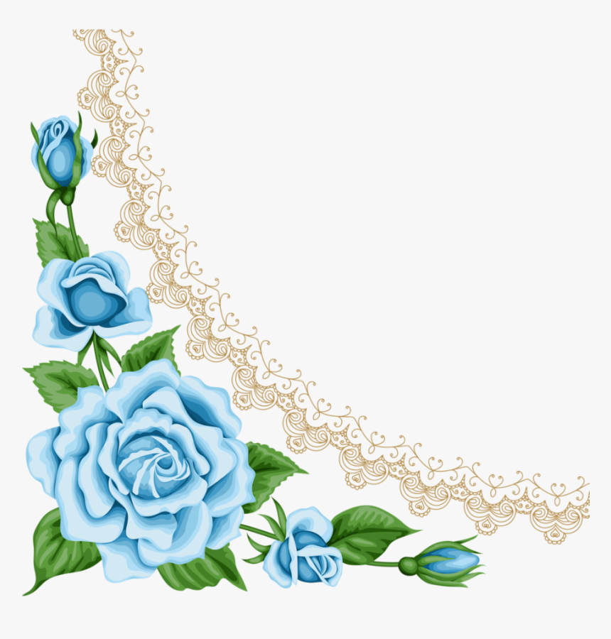 Blue Lace Border Clipart