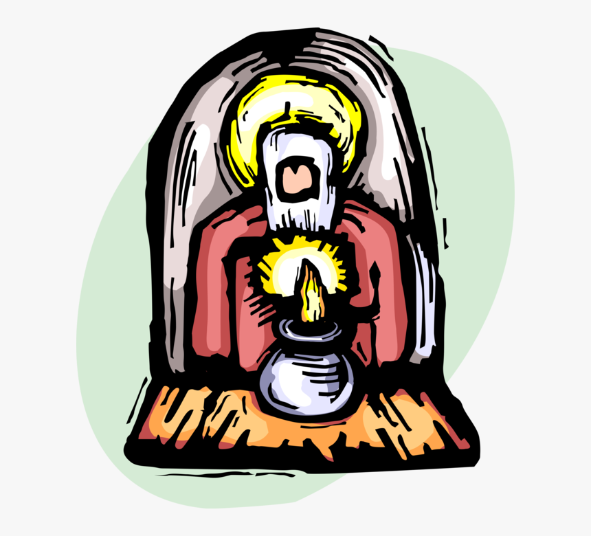 Vector Illustration Of Christian Religion Saint Figure - Cartoon, HD ...