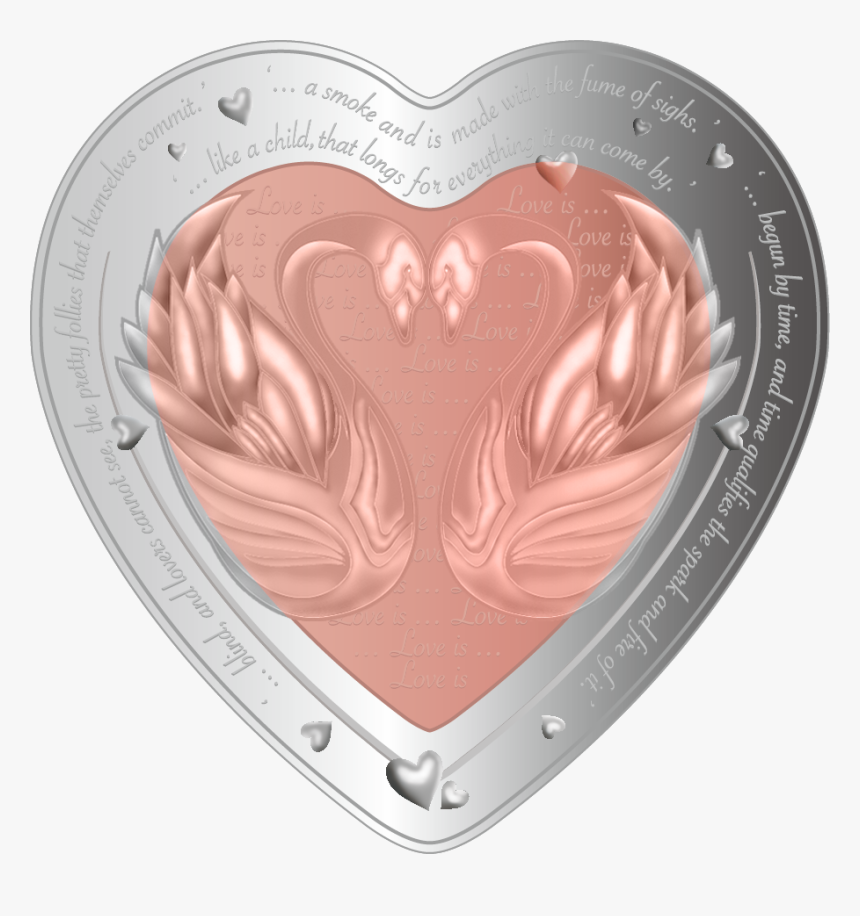 Fiji 2019 1 Dollar Celebrating Love Swan Heart Shaped, HD Png Download ...
