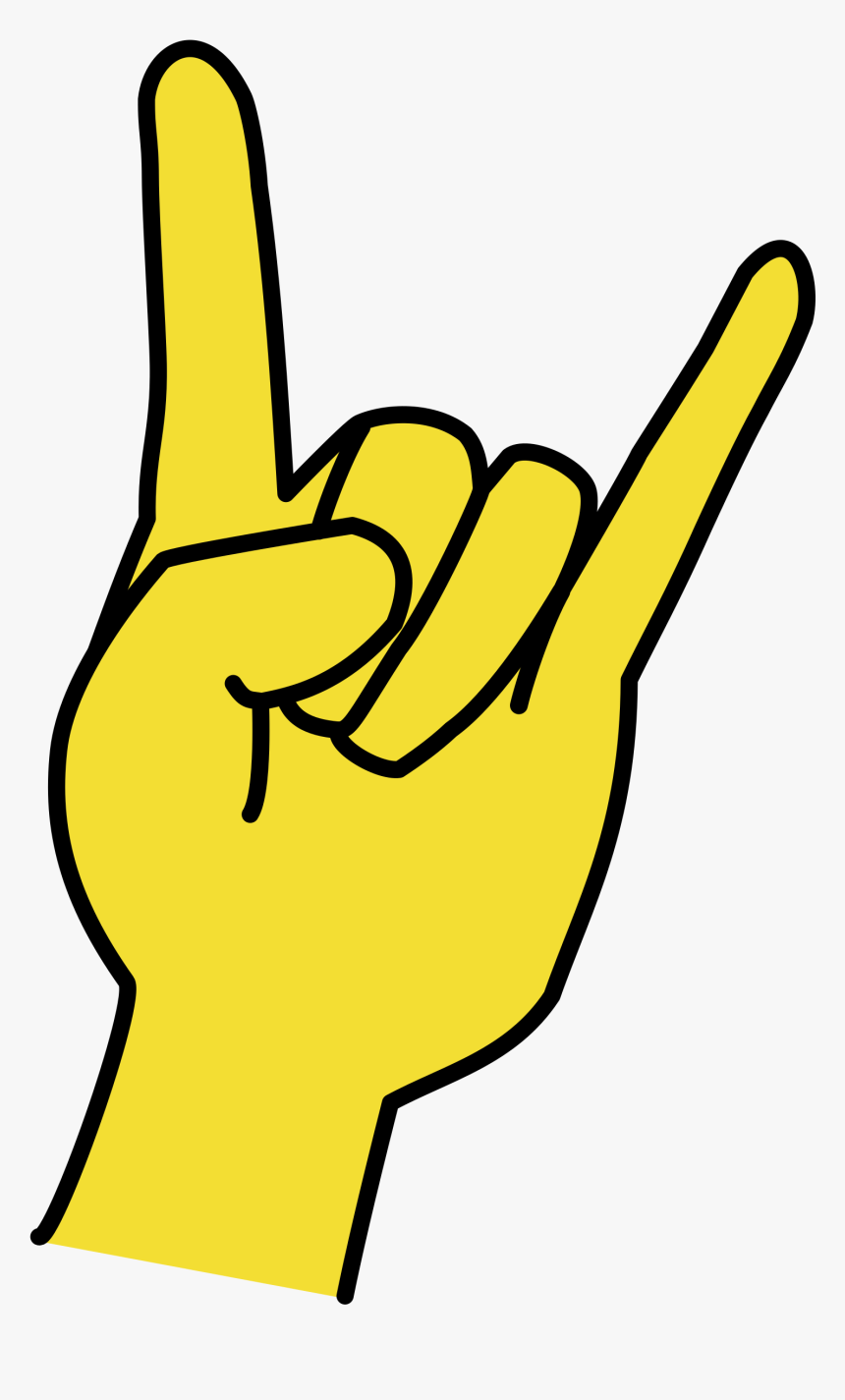 Rock On Hand Clip Art Transparent , Transparent Cartoons - Hand Rock ...