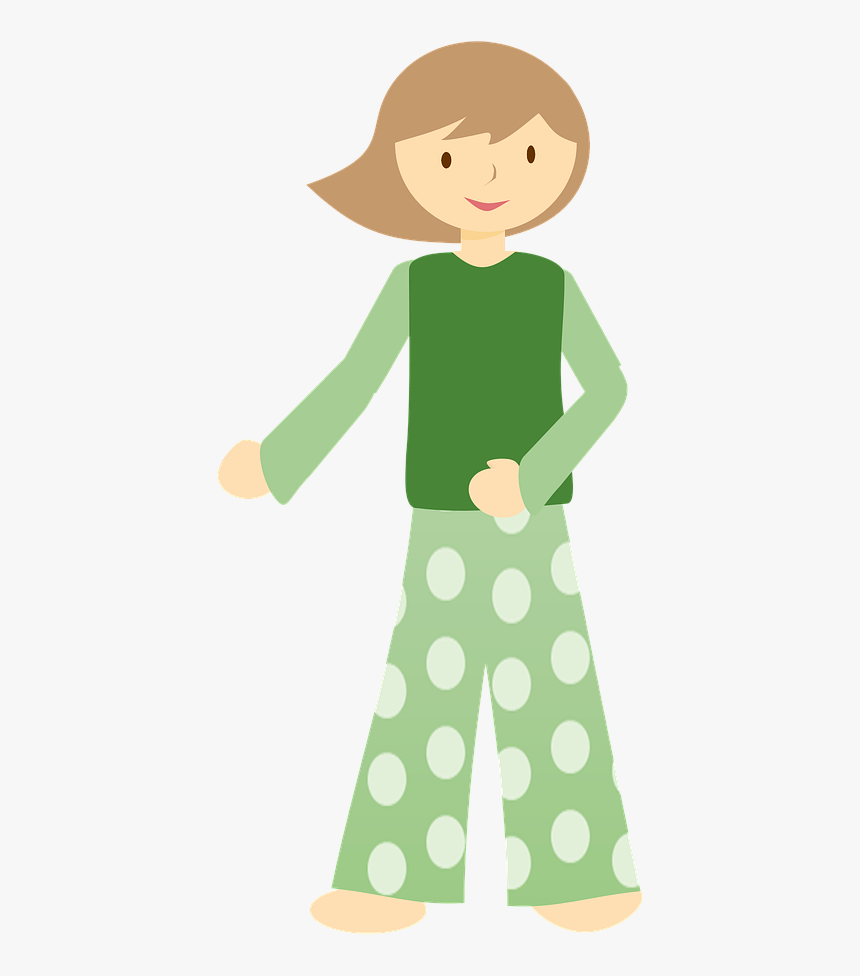 Girl In Pajamas Clipart, HD Png Download , Transparent Png Image - PNGitem