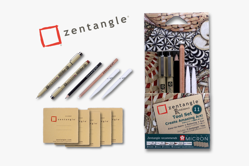 Sakura Drawing Pen Ztgz 03 Zentangle Set, HD Png Download , Transparent ...