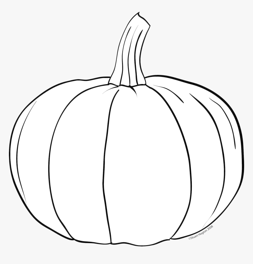 Coloring Page Cartoon Pumpkin, HD Png Download , Transparent Png Image ...