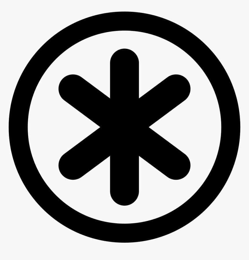 Asterisk Star Symbol In Circular Button - Bitcoin Logo Png, Transparent ...