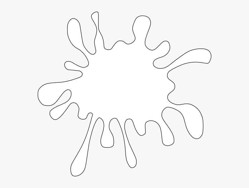 Black And White Spot - White Splash Of Paint, HD Png Download ...