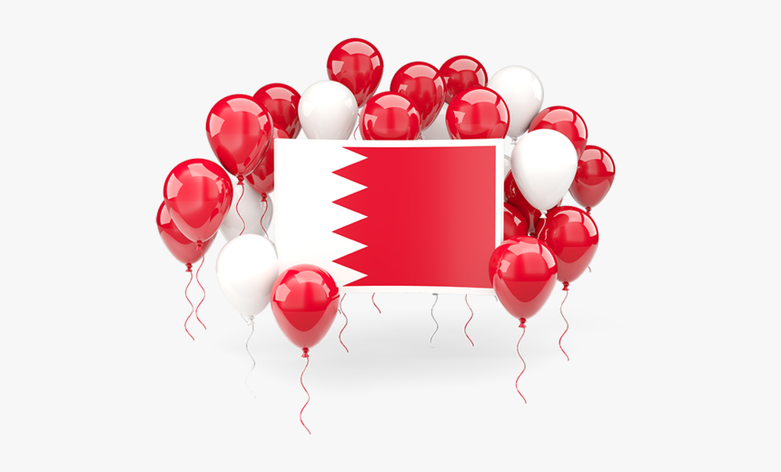 Square Flag With Balloons - Bahrain Balloon Flag Png, Transparent Png ...