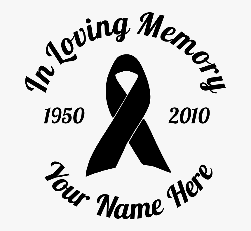 In Loving Memory Ribbon Sticker - Calligraphy, HD Png Download ...