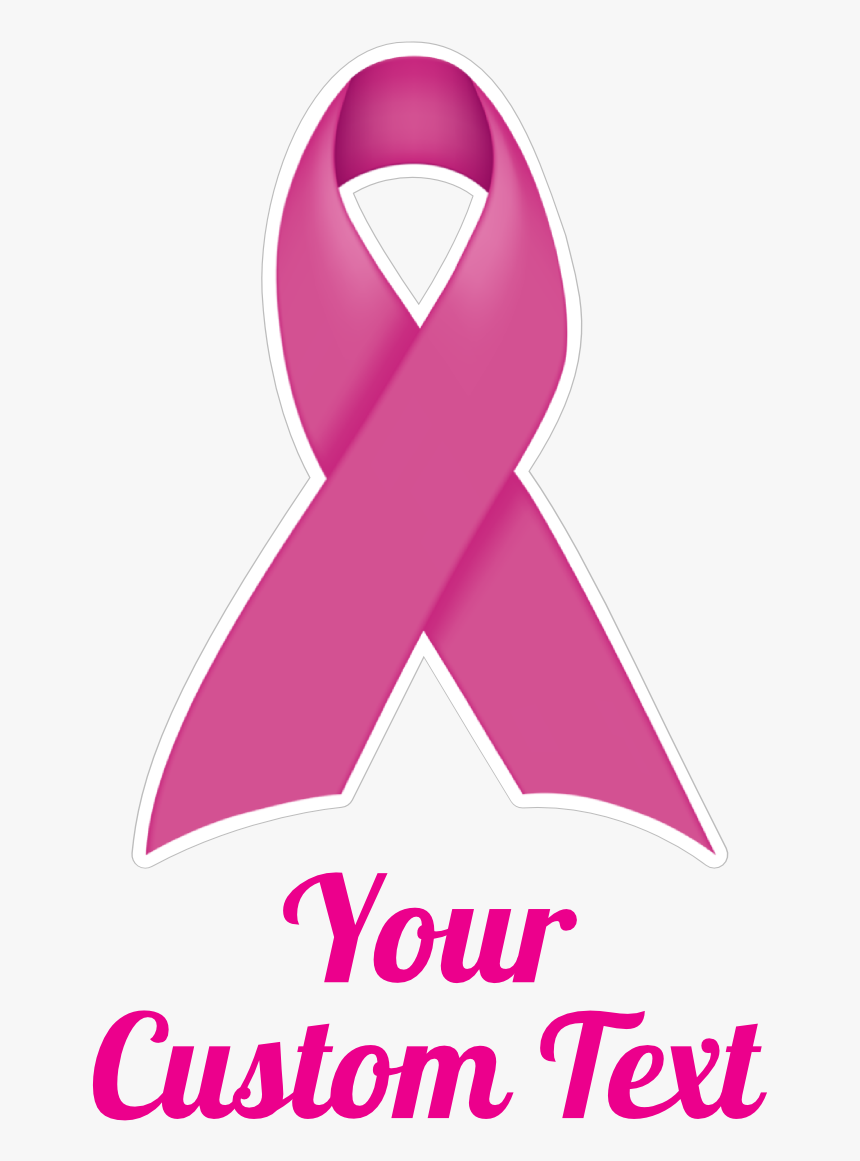 Custom Thick Pink Ribbon Multi-color Transfer Sticker, HD Png Download ...