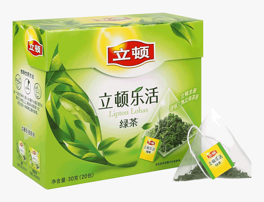 Lipton Green Tea Bag Loha Triangle Tea Bag Teabag 20 - Lipton, HD Png ...