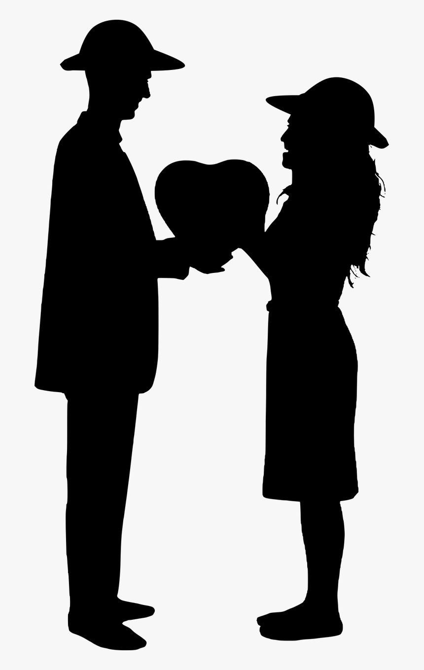 Transparent Romance Png - Valentines Couple Silhouette Png, Png ...