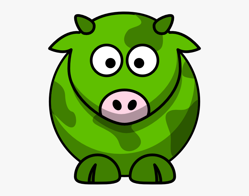 Green Cow 2 Svg Clip Arts - Green Cow Clipart, HD Png Download ...