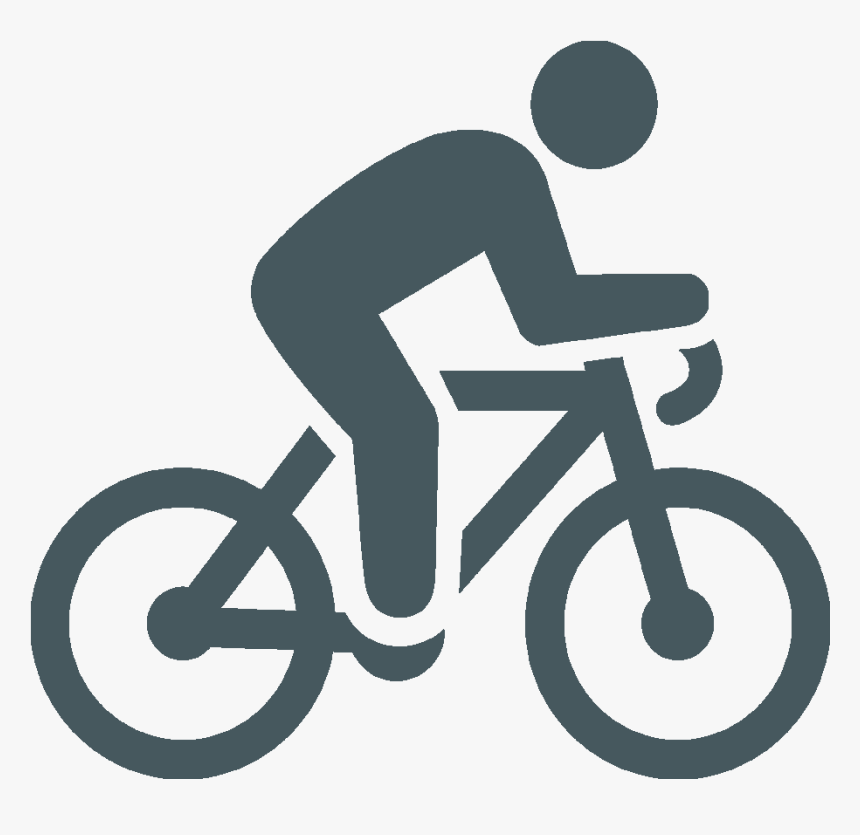Person On A Bicycle - Bike Icon White Background, HD Png Download ...