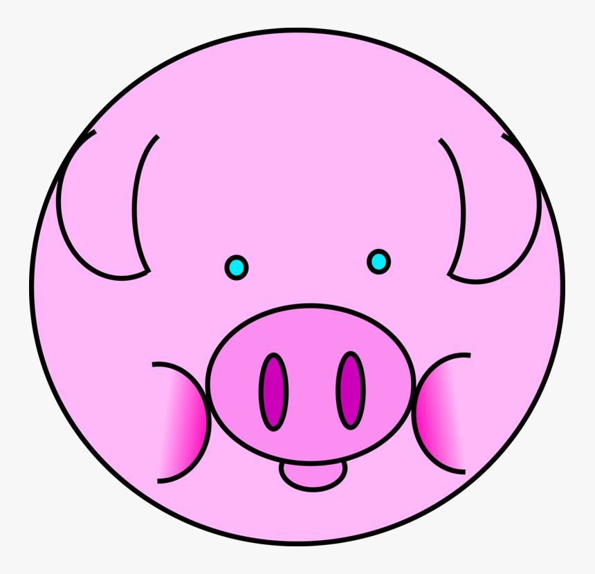Pink,emotion,head - Pig Circle Png, Transparent Png , Transparent Png ...