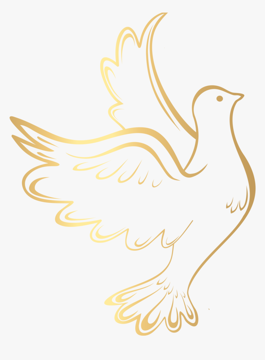 Dove2 - Wedding Dove Gold Png, Transparent Png , Transparent Png Image ...
